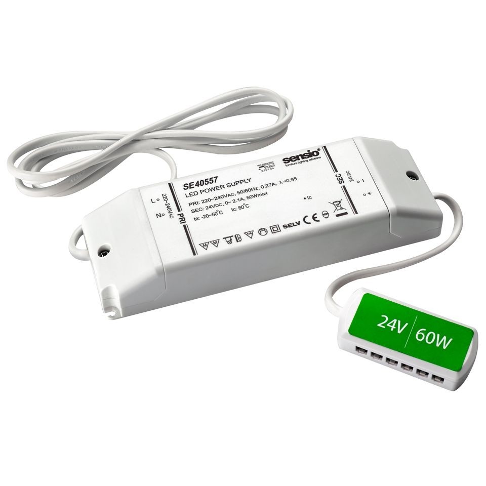 60W LED transformator sa 12 ulaza - 24V - Transformatori i kablovi ...